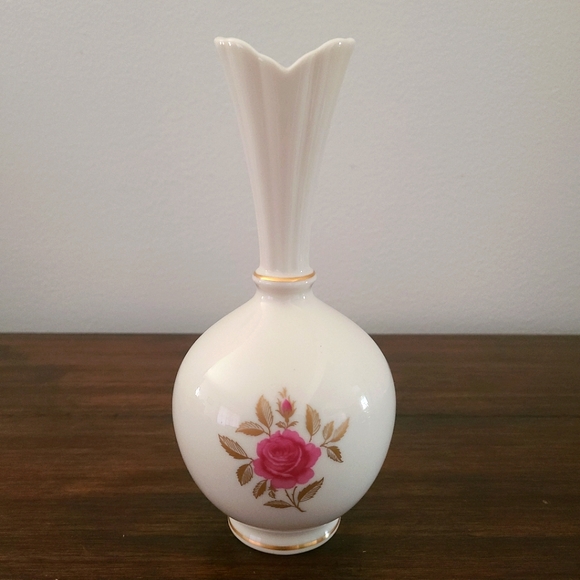 Lenox | Accents | Vtg Lenox Rhodora Rose Cream 24k Gold Trim Fluted ...